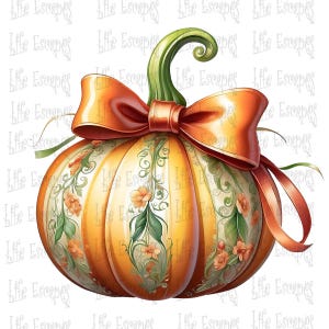 Decorative Pumpkin Clipart Set 9, Fall Autumn Harvest Clipart Pack ...