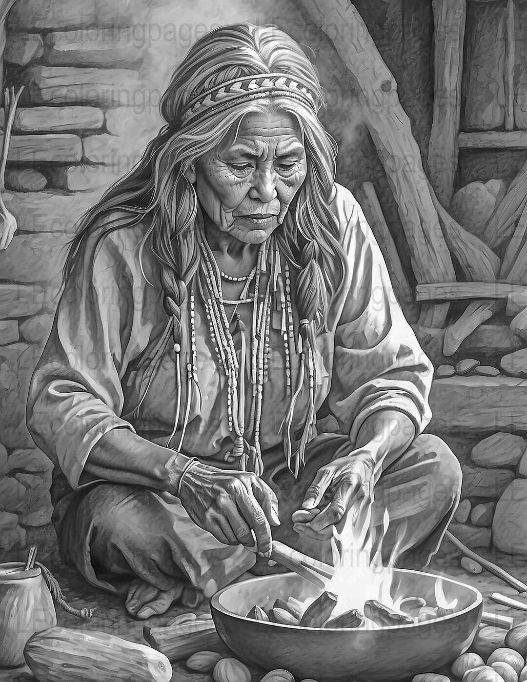 Grayscale Coloring Pages For Adults Art Therapy 8 5 X 11 Inch