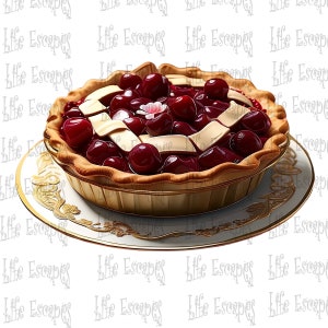 Cherry Pie Clip Art, Food Illustration, Transparent PNG (digital ...