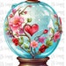 Printable Valentine Snow Globe Clipart Bundle Set 1, PNG, Commercial ...