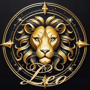 Zodiac Sign Leo Black and Gold 20 Oz Skinny Tumbler Sublimation Print ...