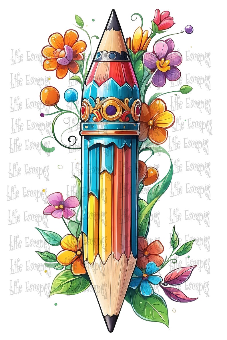 Printable Colored Pencil Clipart Bundle Set 1, PNG, Commercial Use ...