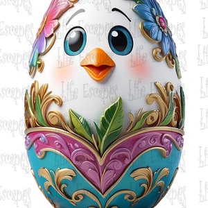 Printable Cute Easter Egg Clipart Bundle - Set #1, PNG, Commercial Use ...