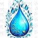Cute Raindrop Character Clipart Set, Whimsical Water Drops (digital ...