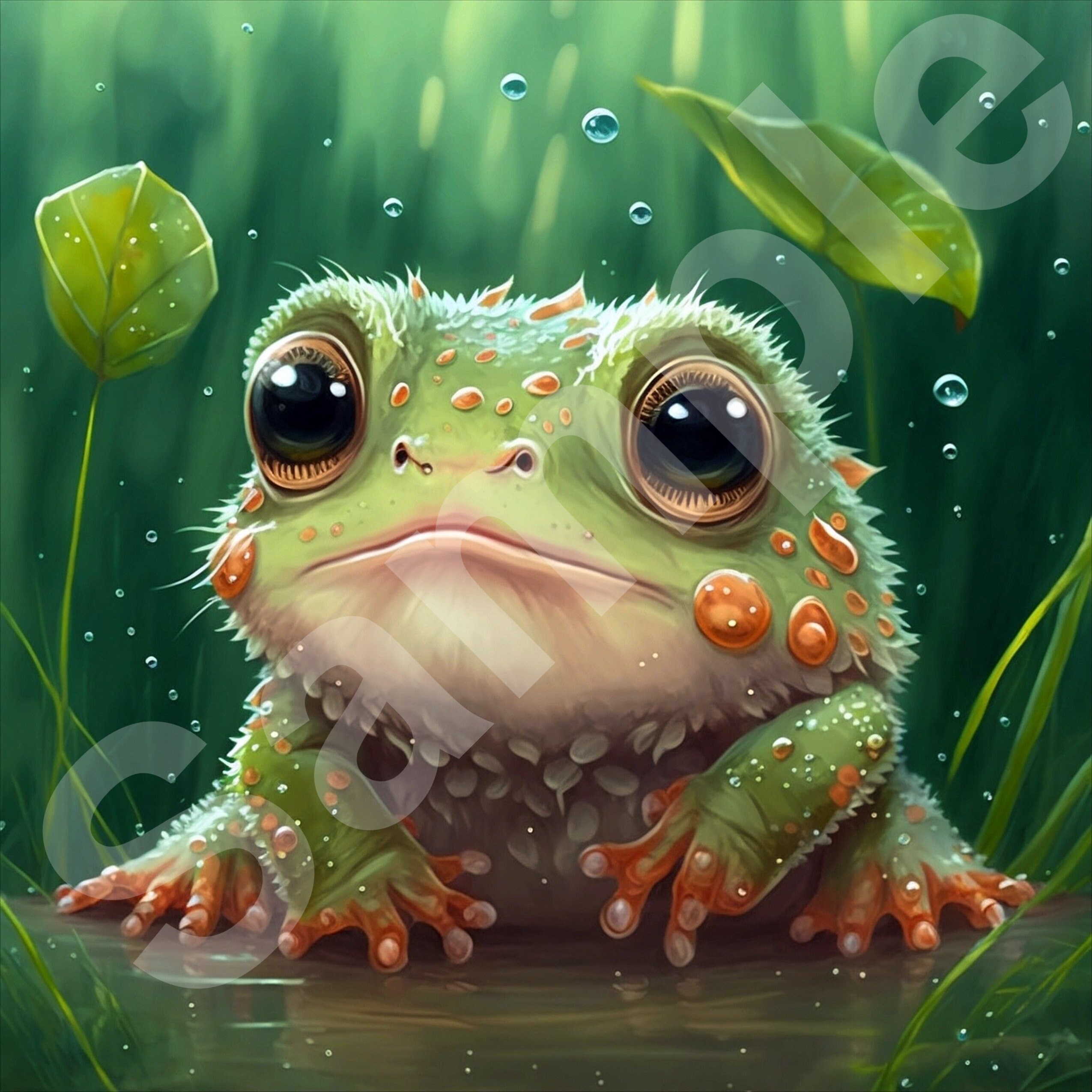 Froggy Grayscale Coloring Page With Color Guide (printable) - Etsy