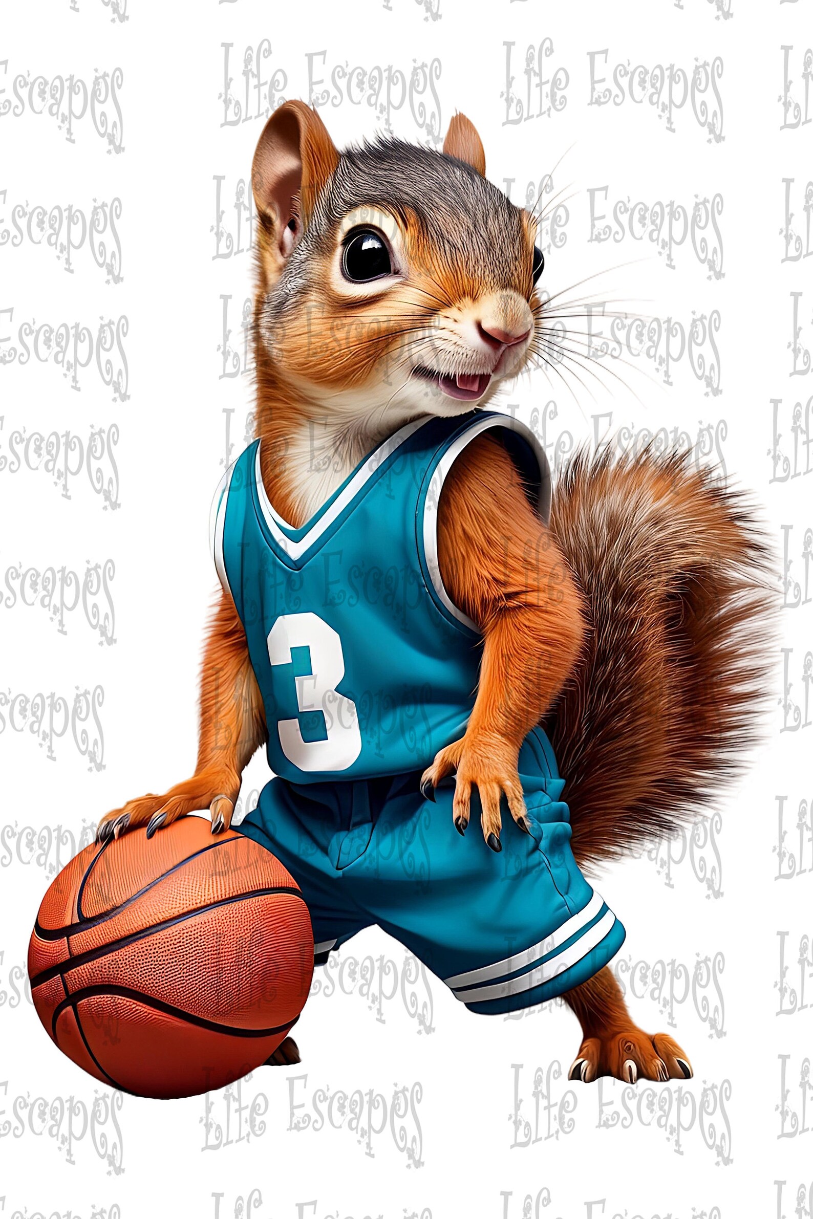Baby Squirrel Basketball Clipart, Sports Animals PNG (commercial Use ...