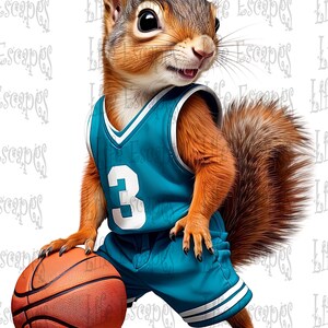 Baby Squirrel Basketball Clipart, Cute Sports Animals, Kids ...