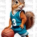 Baby Squirrel Basketball Clipart, Sports Animals PNG (commercial Use ...