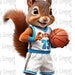 Baby Squirrel Basketball Clipart, Sports Animals PNG (commercial Use ...