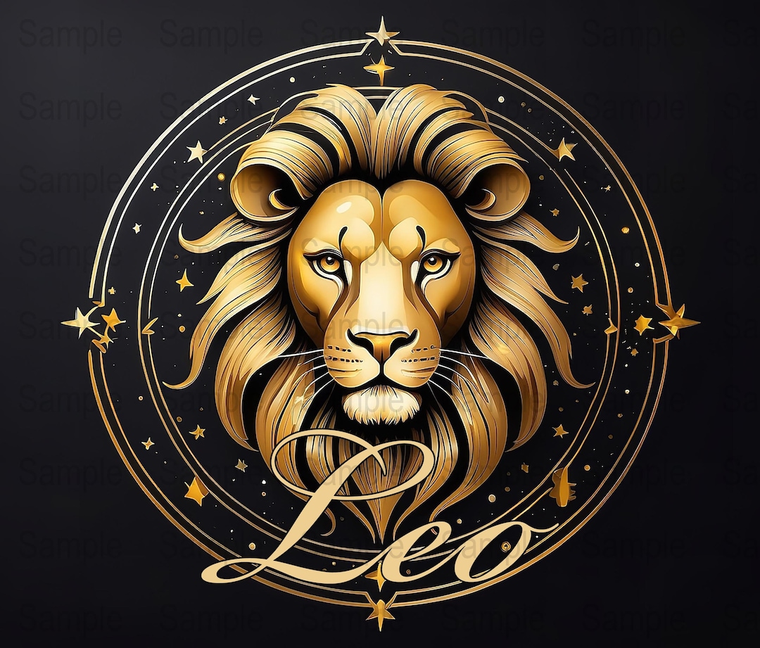 Zodiac Sign Leo Black and Gold 20 Oz Skinny Tumbler Sublimation Print ...