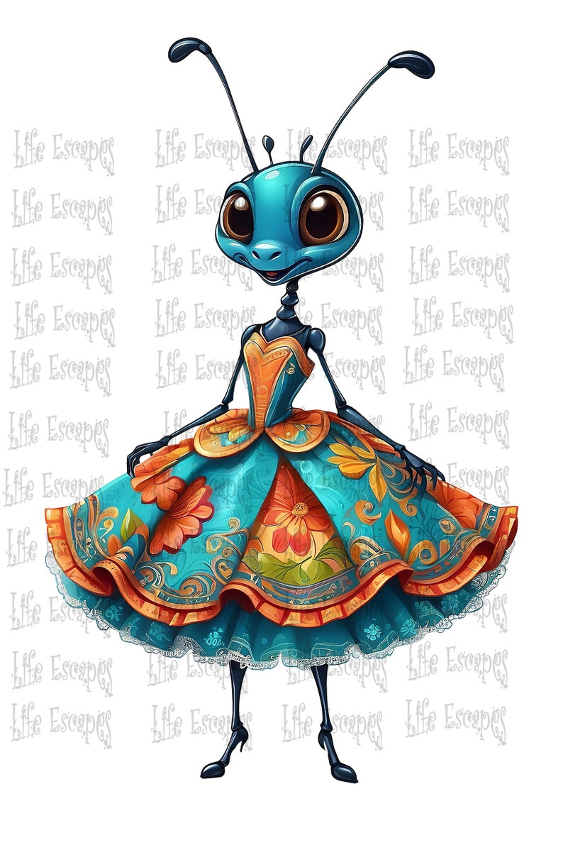 Printable Clipart Ant Girls Png Bundle Set 1, PNG, Commercial Use ...