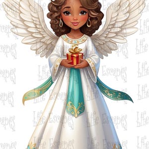 Christmas Angel Clipart Set, Instant Download, 10 PNG Clipart, Digital ...