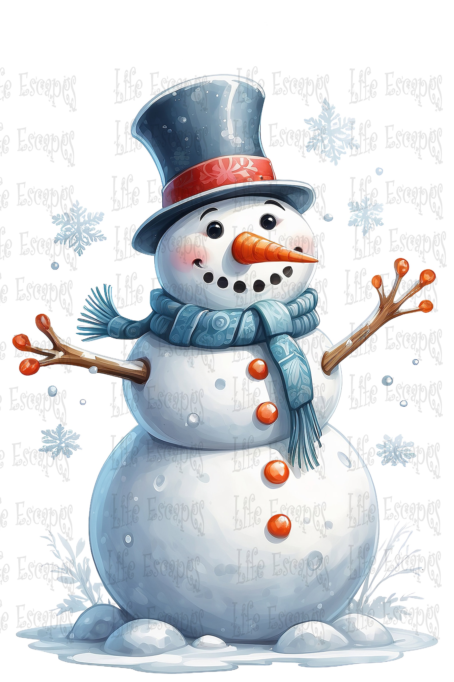 Christmas Snowmen Clipart – Transparent PNG, Commercial Use (digital ...