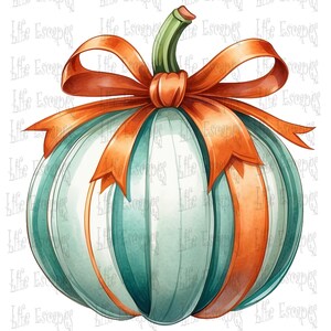 Decorative Pumpkin Clipart Pack, Instant Download, 300dpi Transparent ...