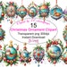 Printable Christmas Ornaments Clipart Set - Set #1, PNG, Commercial Use ...