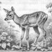 Grayscale Deer Coloring Page for Adults, Printable Forest Animal ...