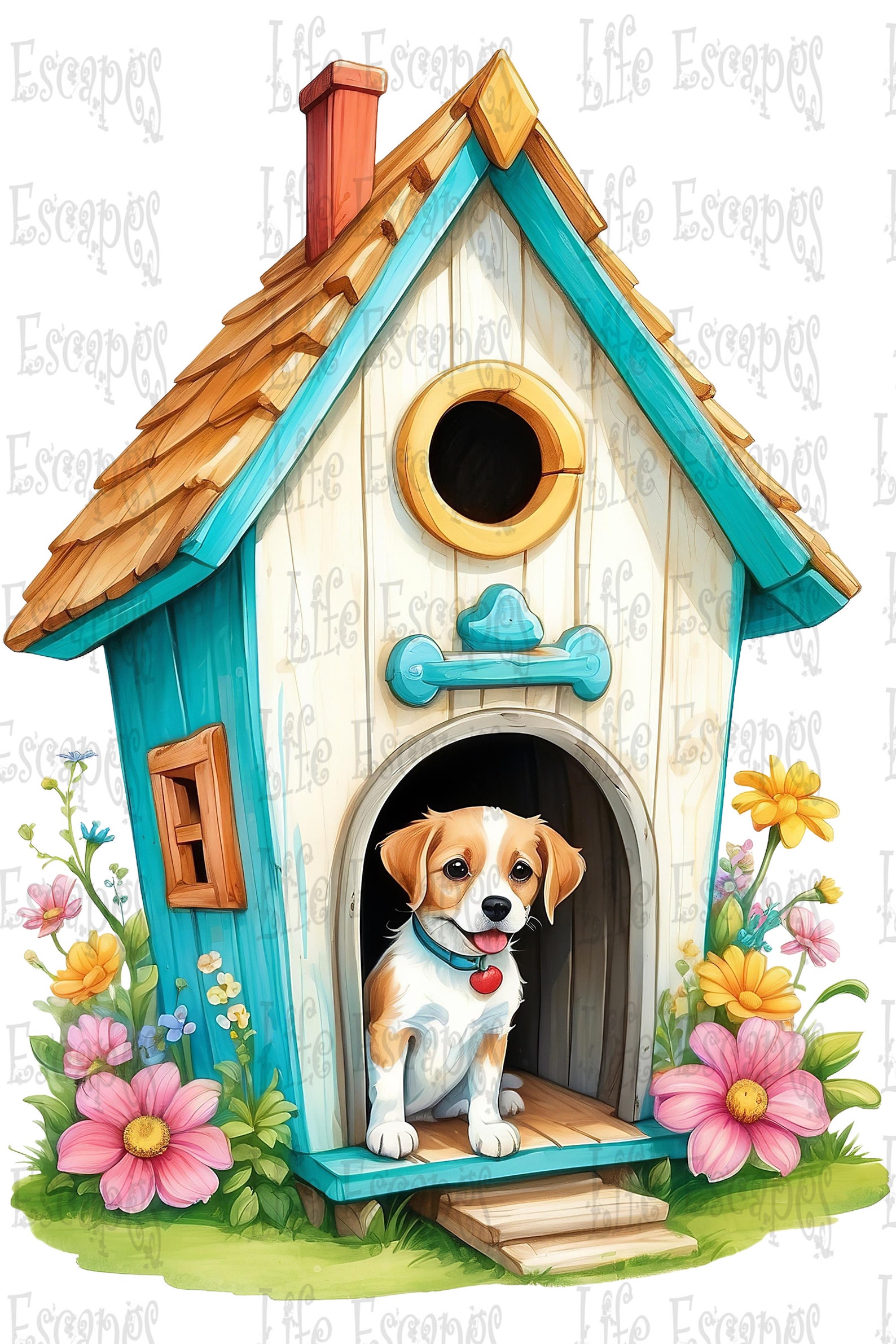 Printable Dog House Clipart Bundle Set 1, PNG, Commercial Use, Digital ...