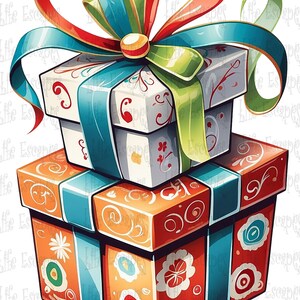 Printable Christmas Presents Clipart Set - Set #1, PNG, Commercial Use ...