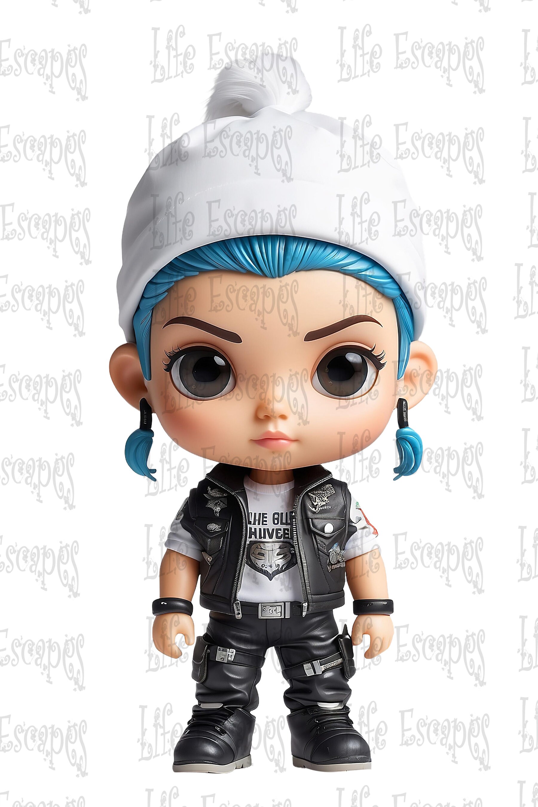 Biker Chibi Doll Clipart, Cute Motorcycle Characters, Kids Digital ...