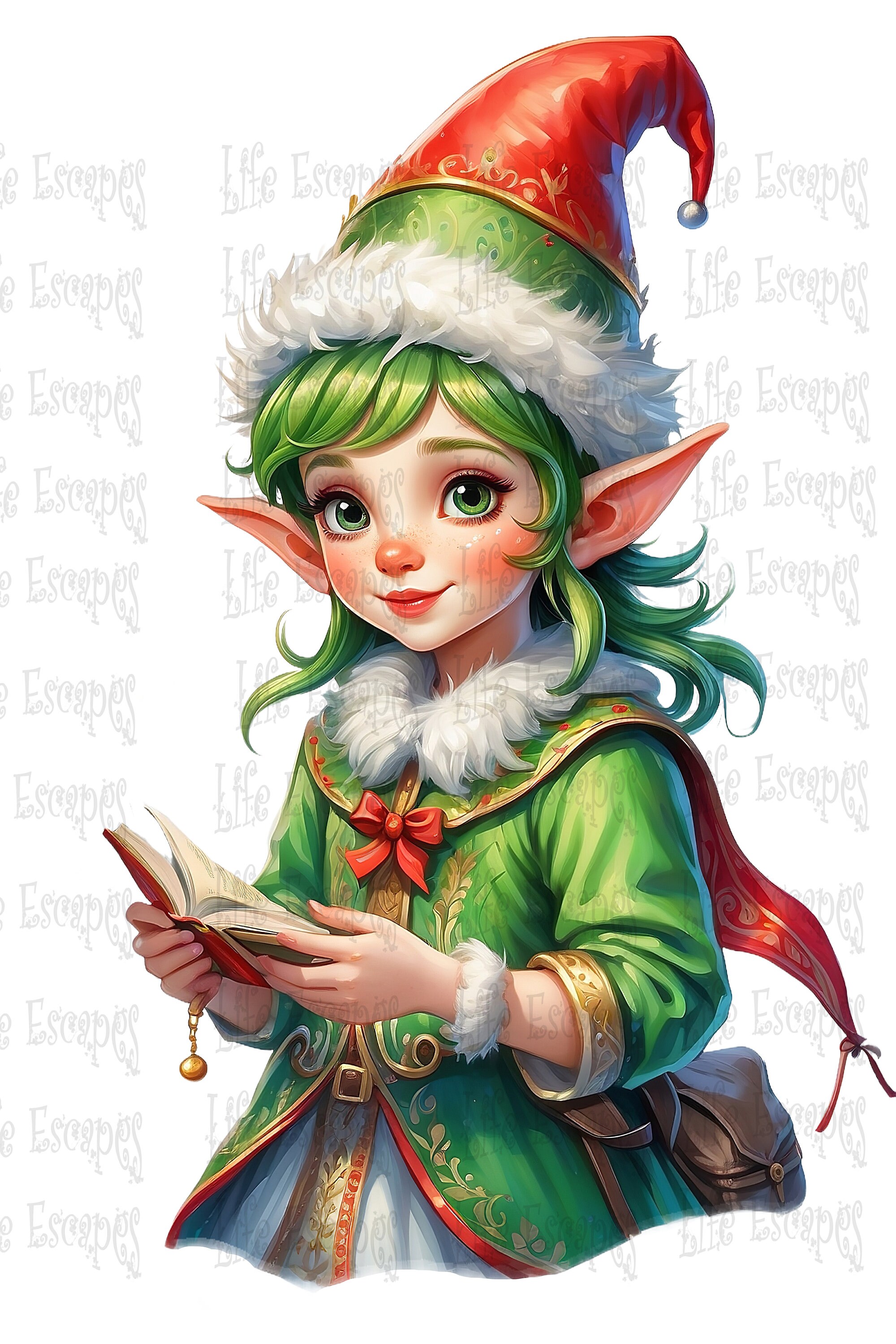 Christmas Elves Clipart Set – PNG Images, Commercial Use (digital ...
