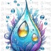 Rain Drop Clipart Bundle – Cute PNG Images, Commercial Use (digital ...