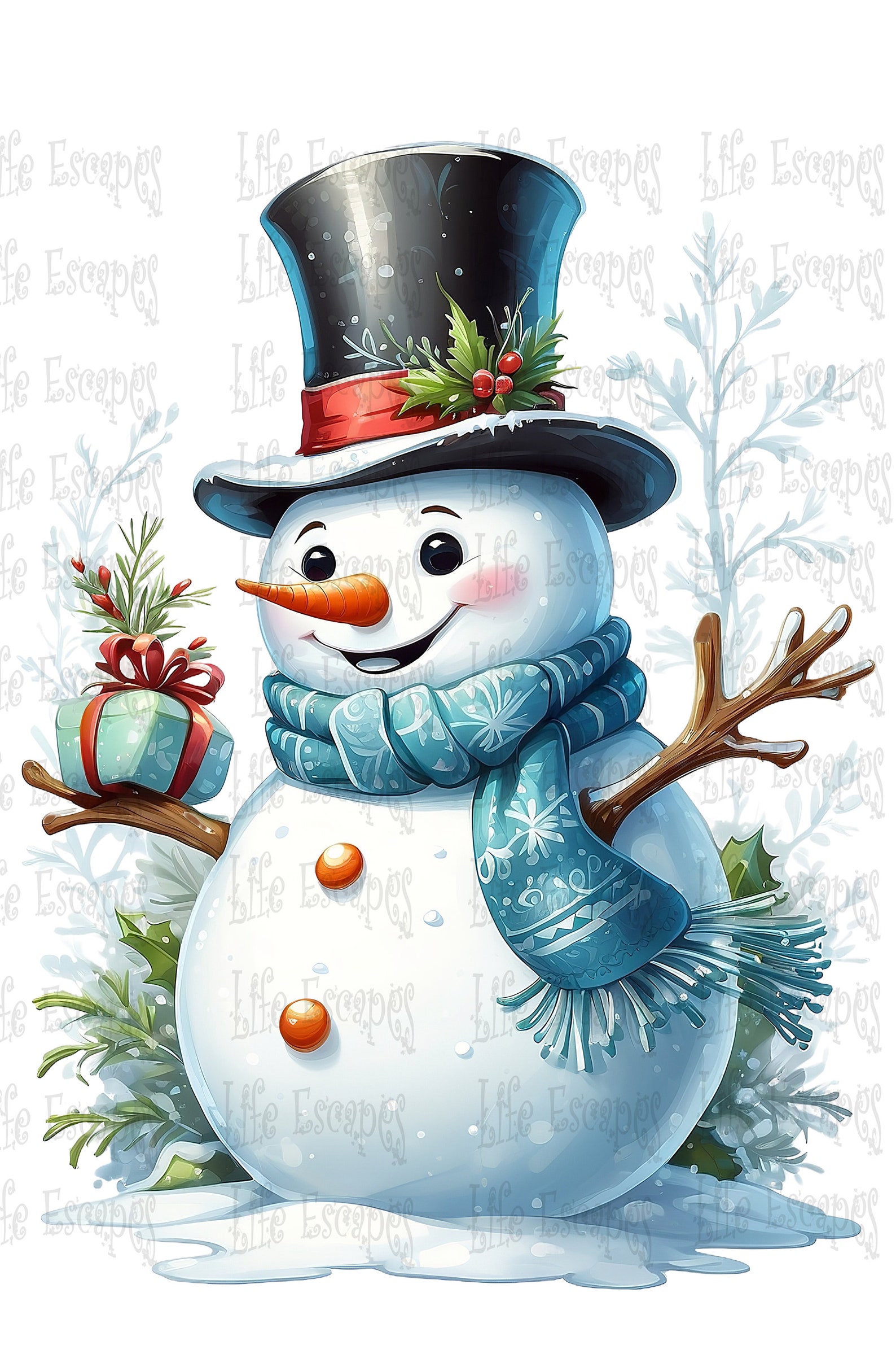 Christmas Snowmen Clipart – Transparent PNG, Commercial Use (digital ...