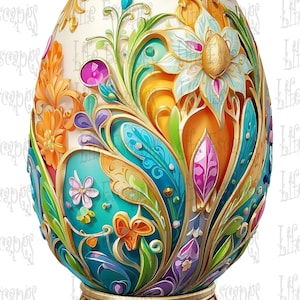 Printable Cute Easter Egg Clipart Bundle - Set #2, PNG, Commercial Use ...