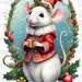 Printable Christmas Mouse Clipart Set - Set #1, PNG, Commercial Use ...