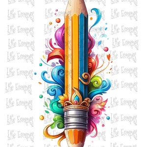 Printable Colored Pencil Clipart Bundle Set 1, PNG, Commercial Use ...