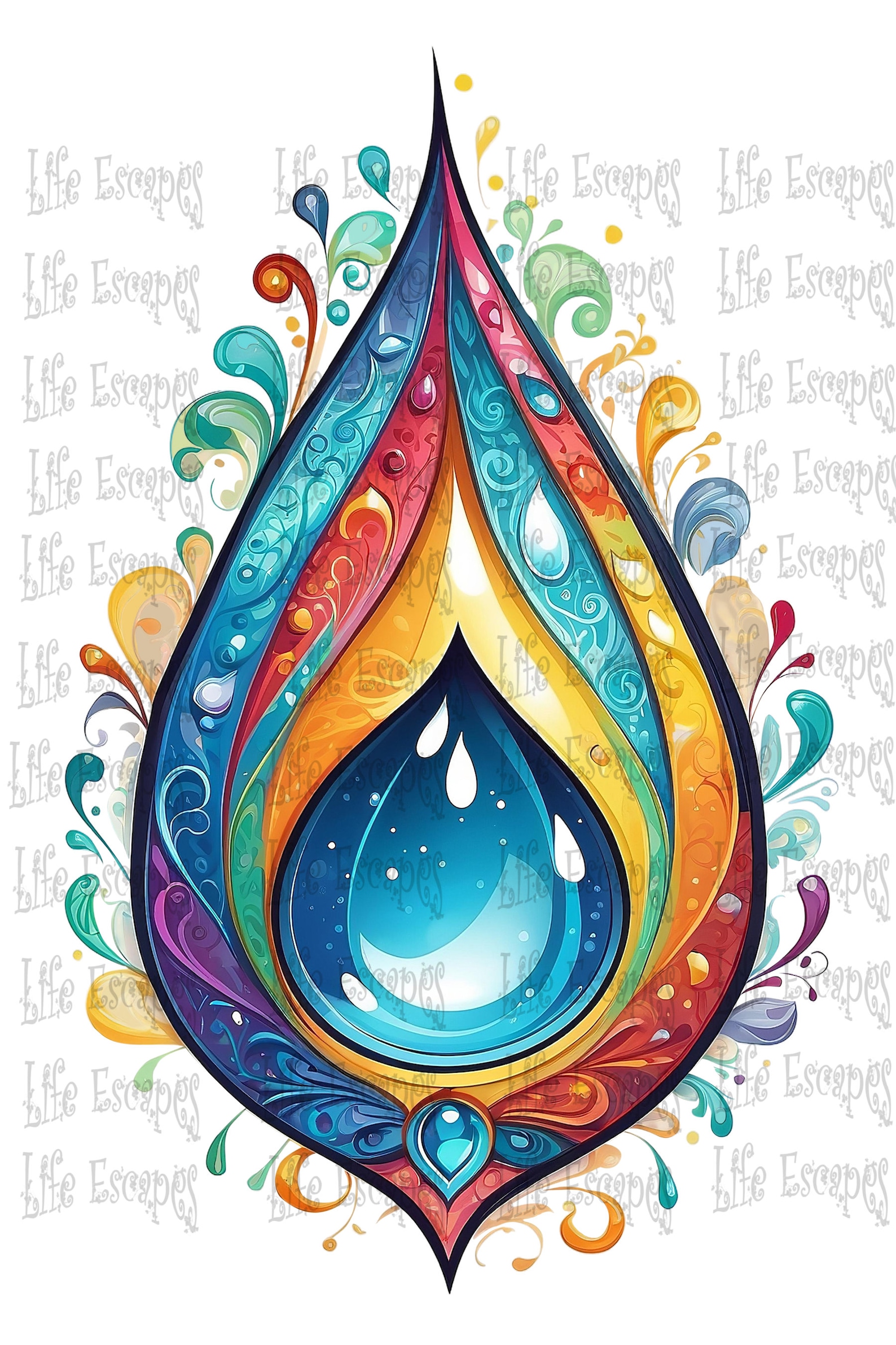 Printable Tear Drop Clipart Bundle - Set #1, PNG, Commercial Use ...