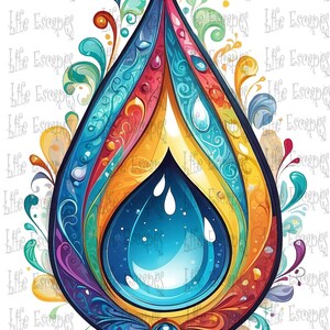 Printable Tear Drop Clipart Bundle - Set #1, PNG, Commercial Use ...