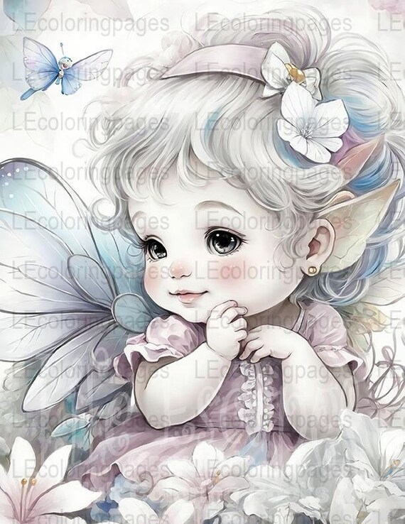 Baby Fairy Coloring Pages FAIRY COLORING PAGES