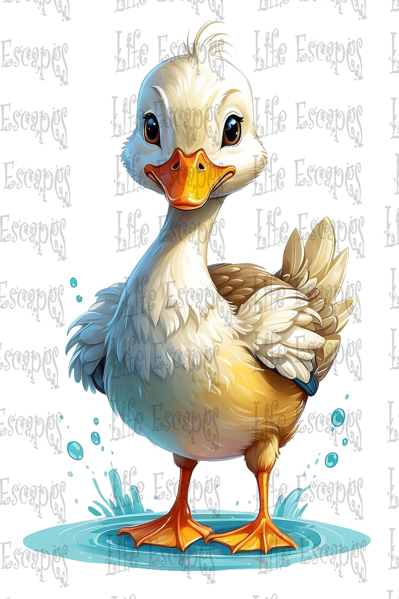 Printable Cute Baby Ducks Clipart Bundle Set 1, PNG, Commercial Use ...
