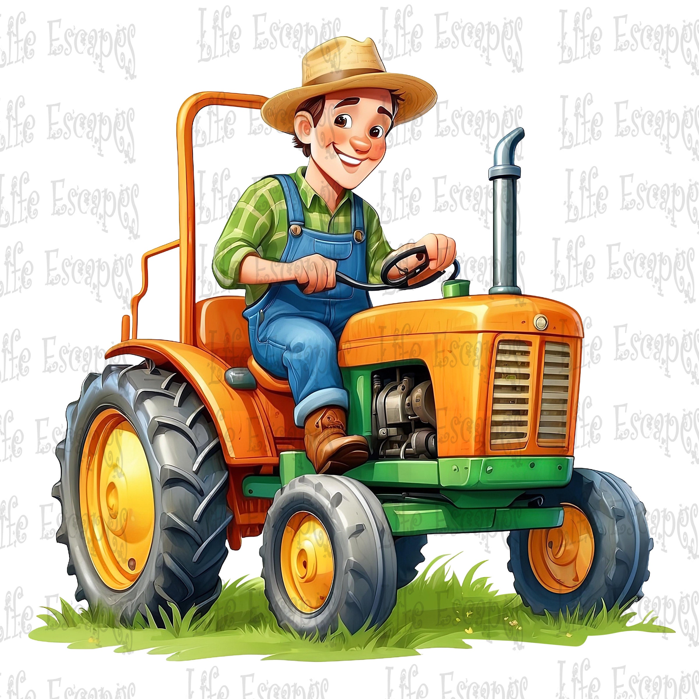 Farmer Clipart, Farm Life Illustrations, Agriculture Graphics (digital ...