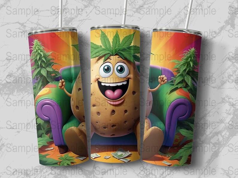 Funny Weed, Cannabis, Marijuana 20 Oz Skinny Tumbler Sublimation Design ...