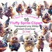 Fluffy Fairy Sprite Clipart Set, Transparent PNG (digital Download ...