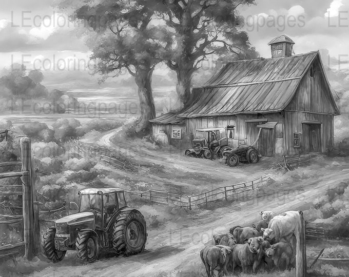 Paint Along Coloring Page, Fine Art Wall Print up to 11 X 14 ...