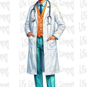 Doctor and Nurse Clipart Set, 15 Medical Profession Images, Hospital ...
