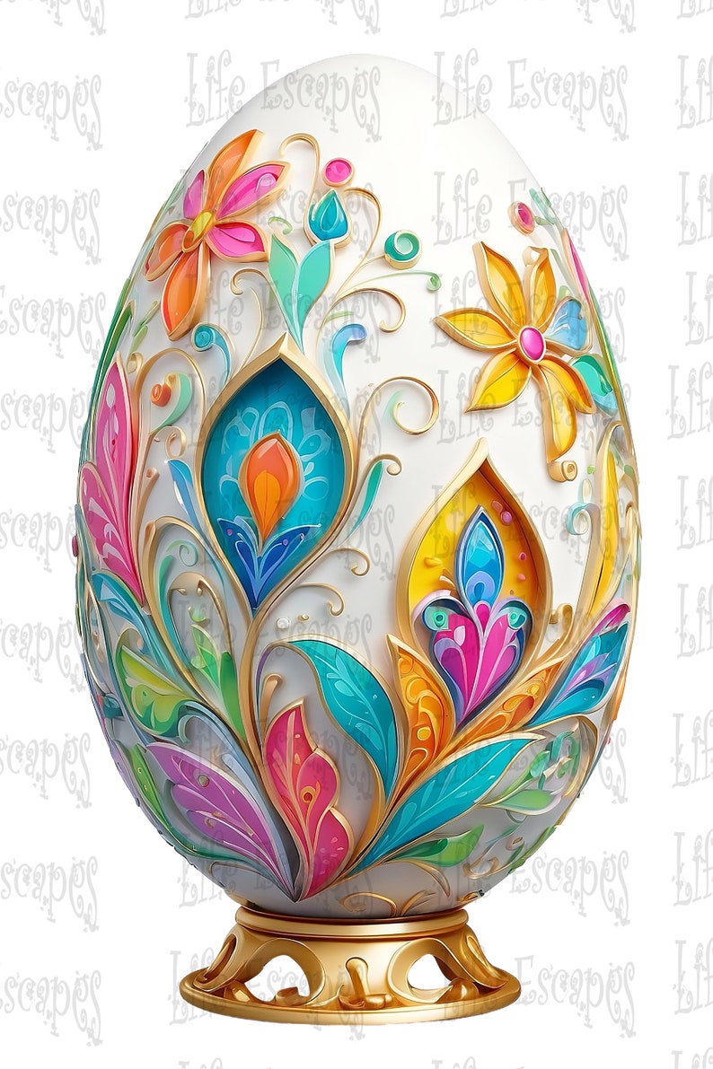 Printable Cute Easter Egg Clipart Bundle - Set #3, PNG, Commercial Use ...