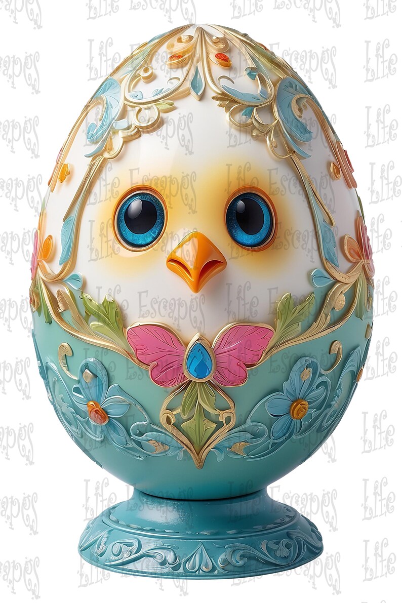 Printable Cute Easter Egg Clipart Bundle - Set #1, PNG, Commercial Use ...