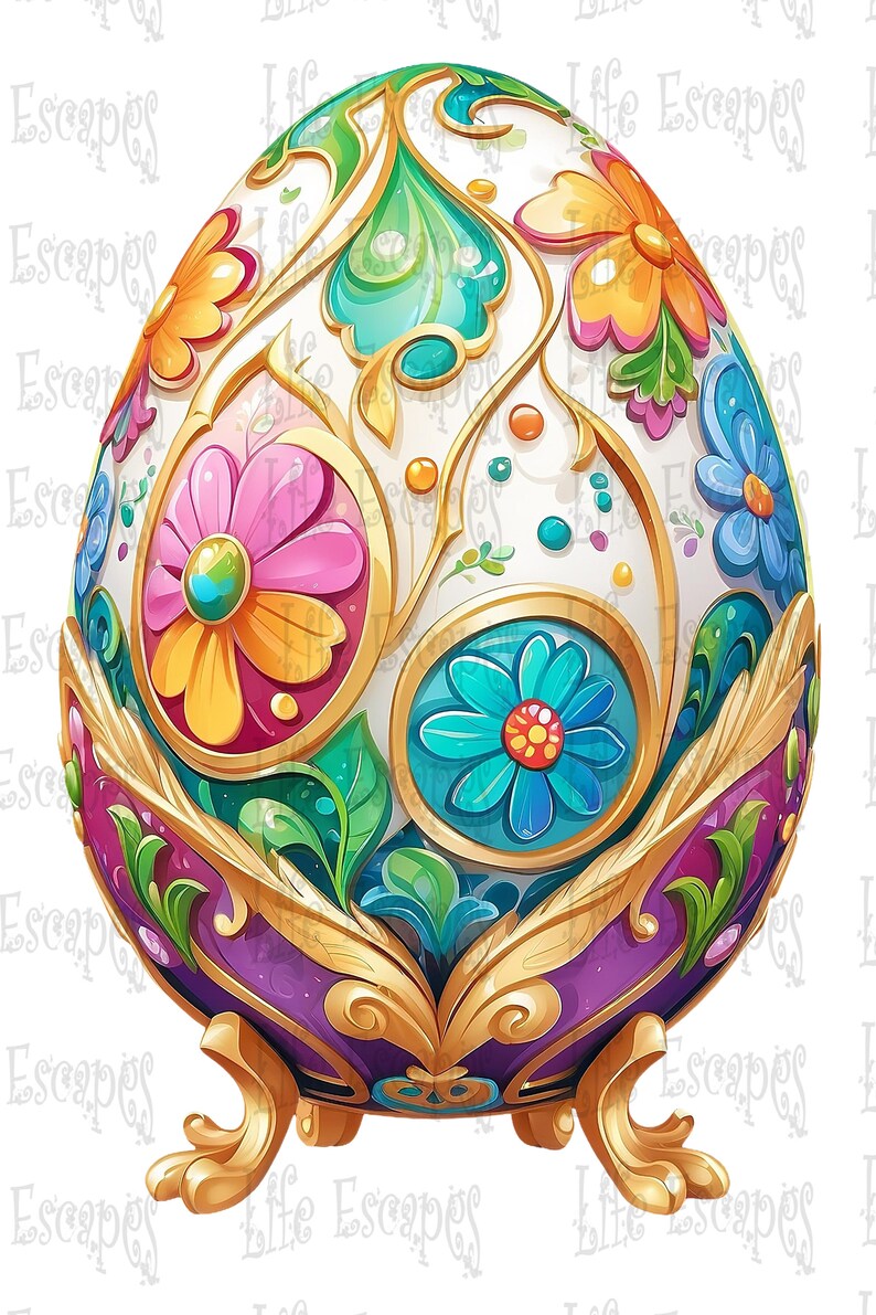 Printable Cute Easter Egg Clipart Bundle Set 2, PNG, Commercial Use ...