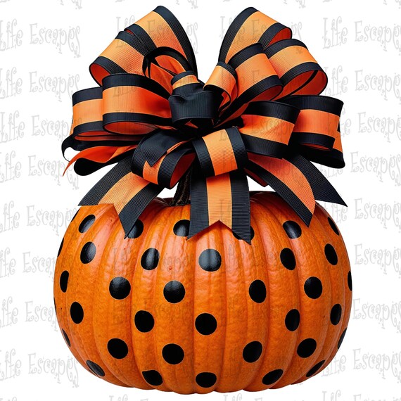 Clipart Polka Ponc Pumpkin