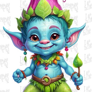 Fantasy Baby Troll Clipart Set, Cute Baby Trolls Digital Download ...