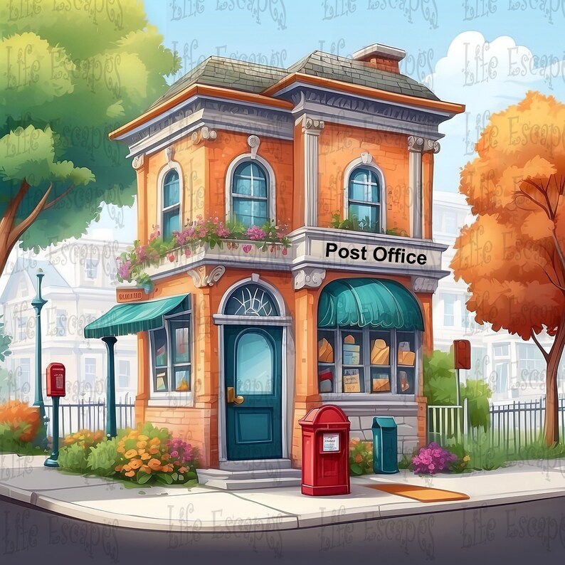 Postal Worker Clipart, Post Office Illustrations, Mail Carrier (instant ...