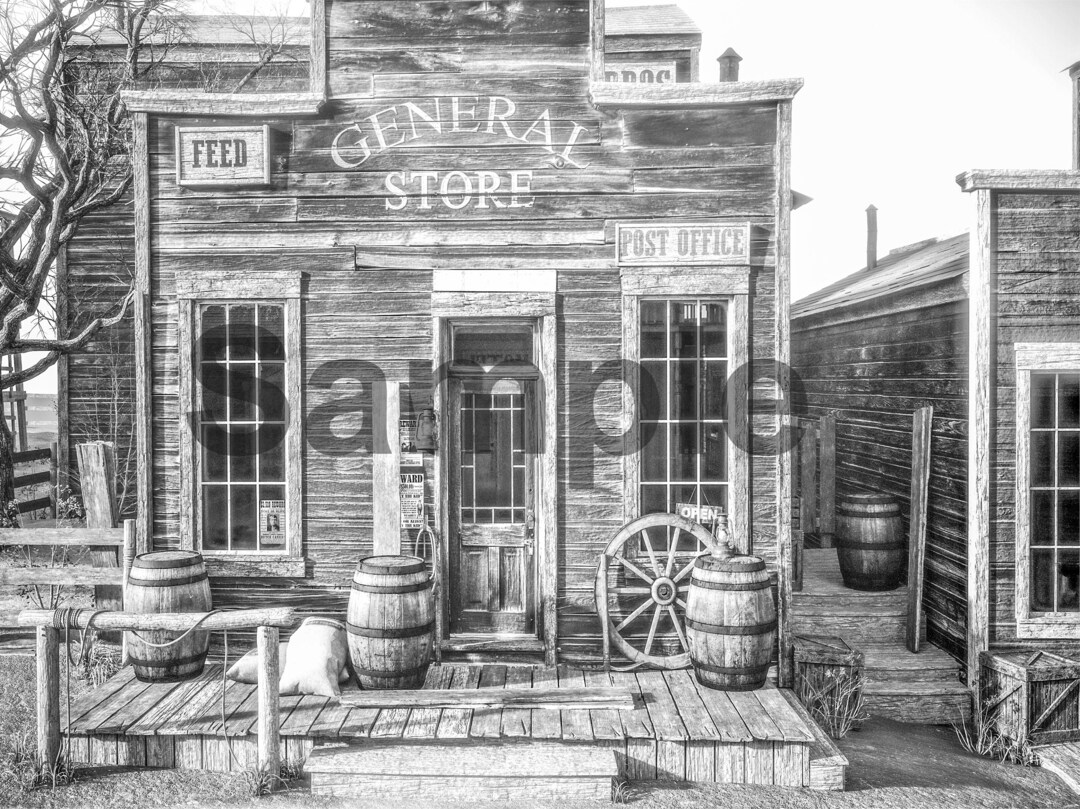 Coloring Page Rustic Country Scenes 3 #35 Grayscale High Resolution ...