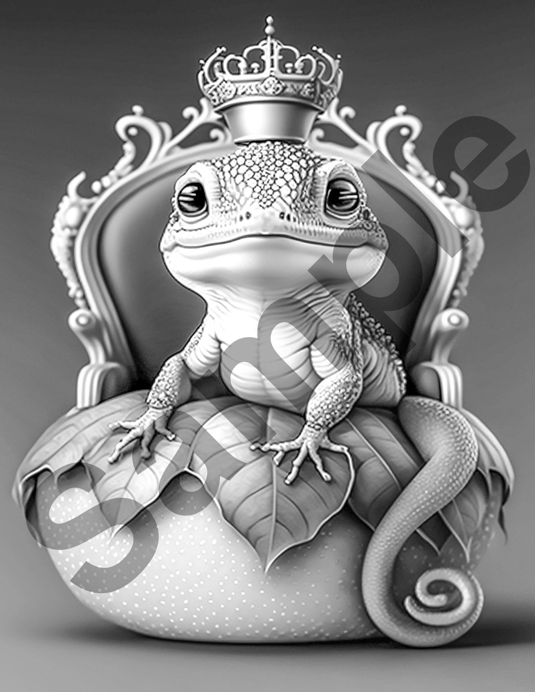 Coloring Page Froggy Fun Grayscale High Resolution Printable Single ...