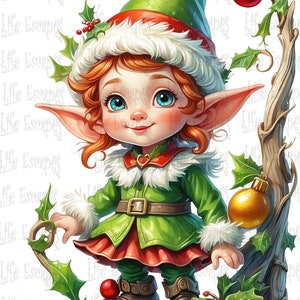 Printable Christmas Elves Clipart Set - Set #1, PNG, Commercial Use ...