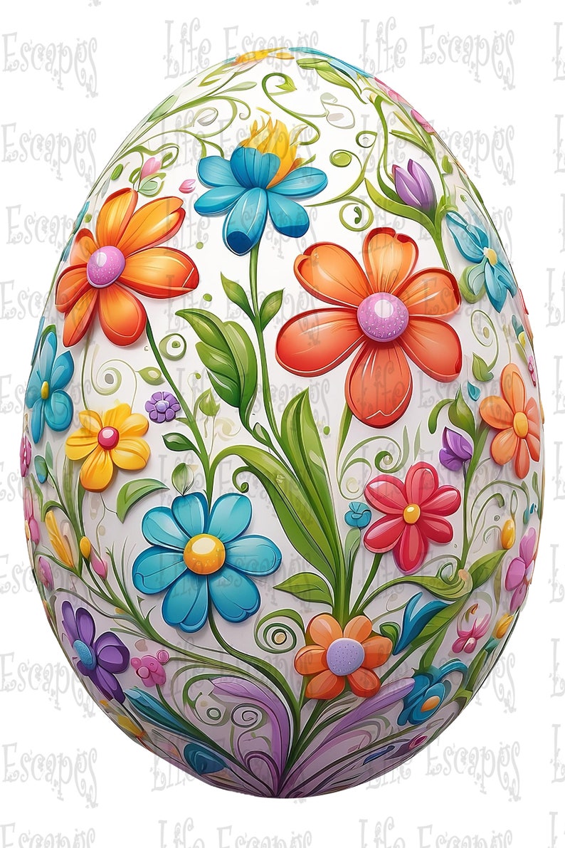 Printable Cute Easter Egg Clipart Bundle Set 3, PNG, Commercial Use ...