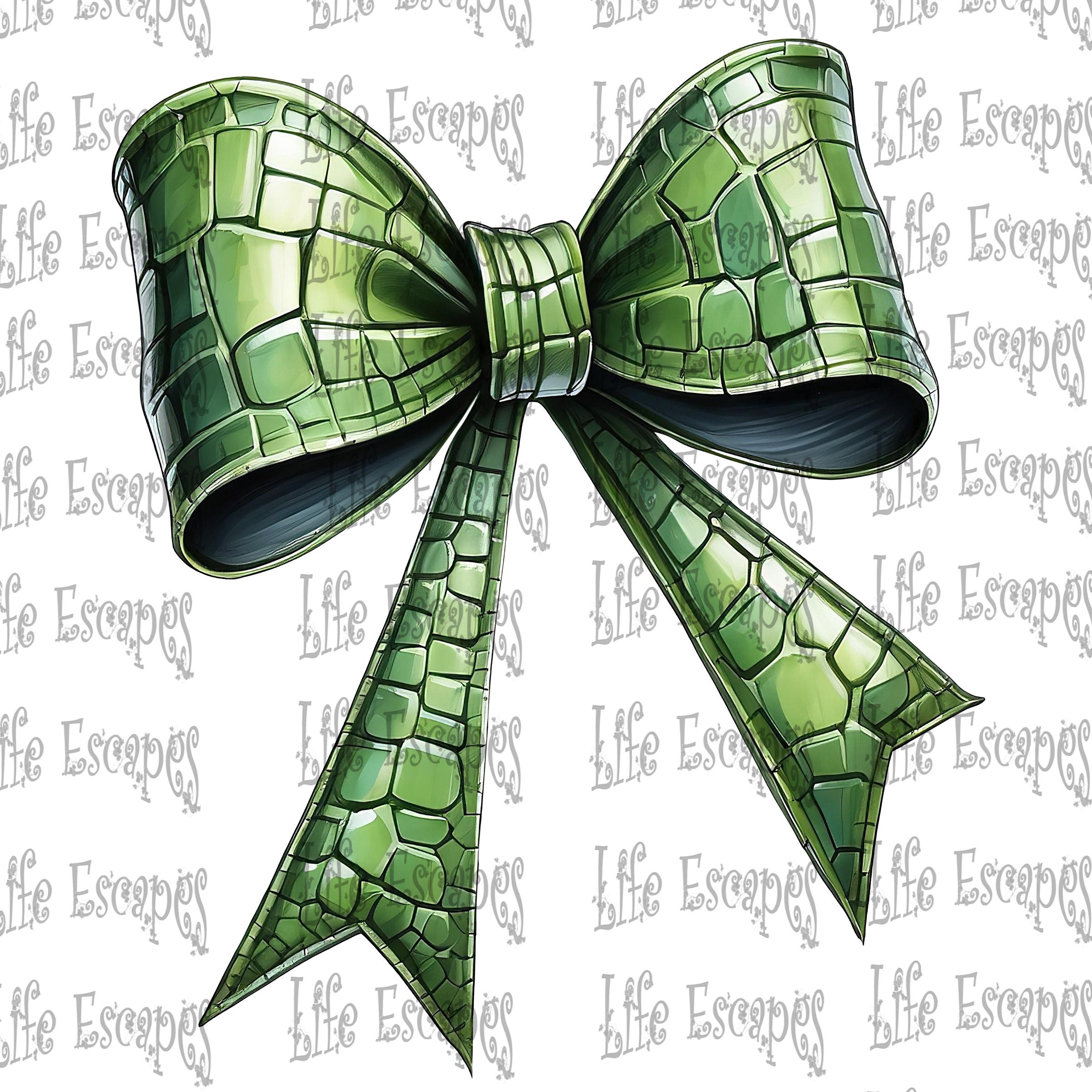 Alligator Skin Bow Clipart Set, Vintage Style (digital Download) - Etsy