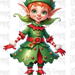 Christmas Elf Clipart Set 8 PNG Clipart Commercial Use Instant Download ...